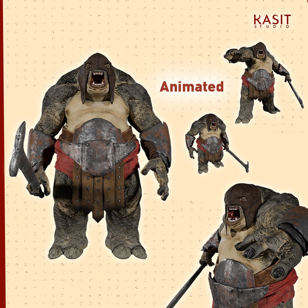 Orc Armor Animated | Monsters & Creatures models | BlenderKit