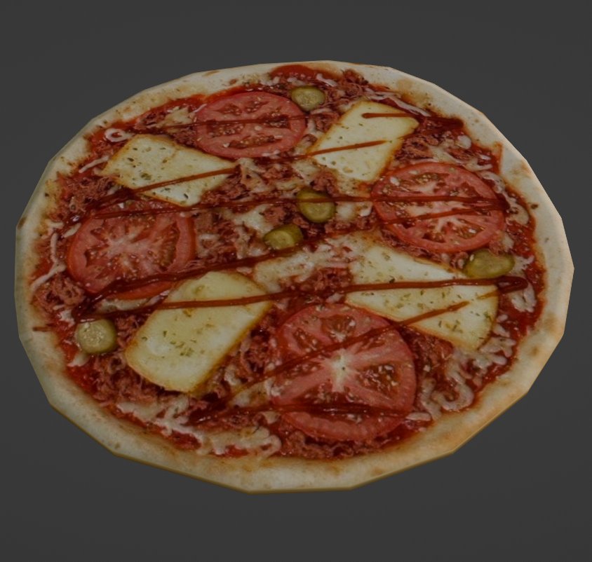 Pizza burger | Food models | BlenderKit