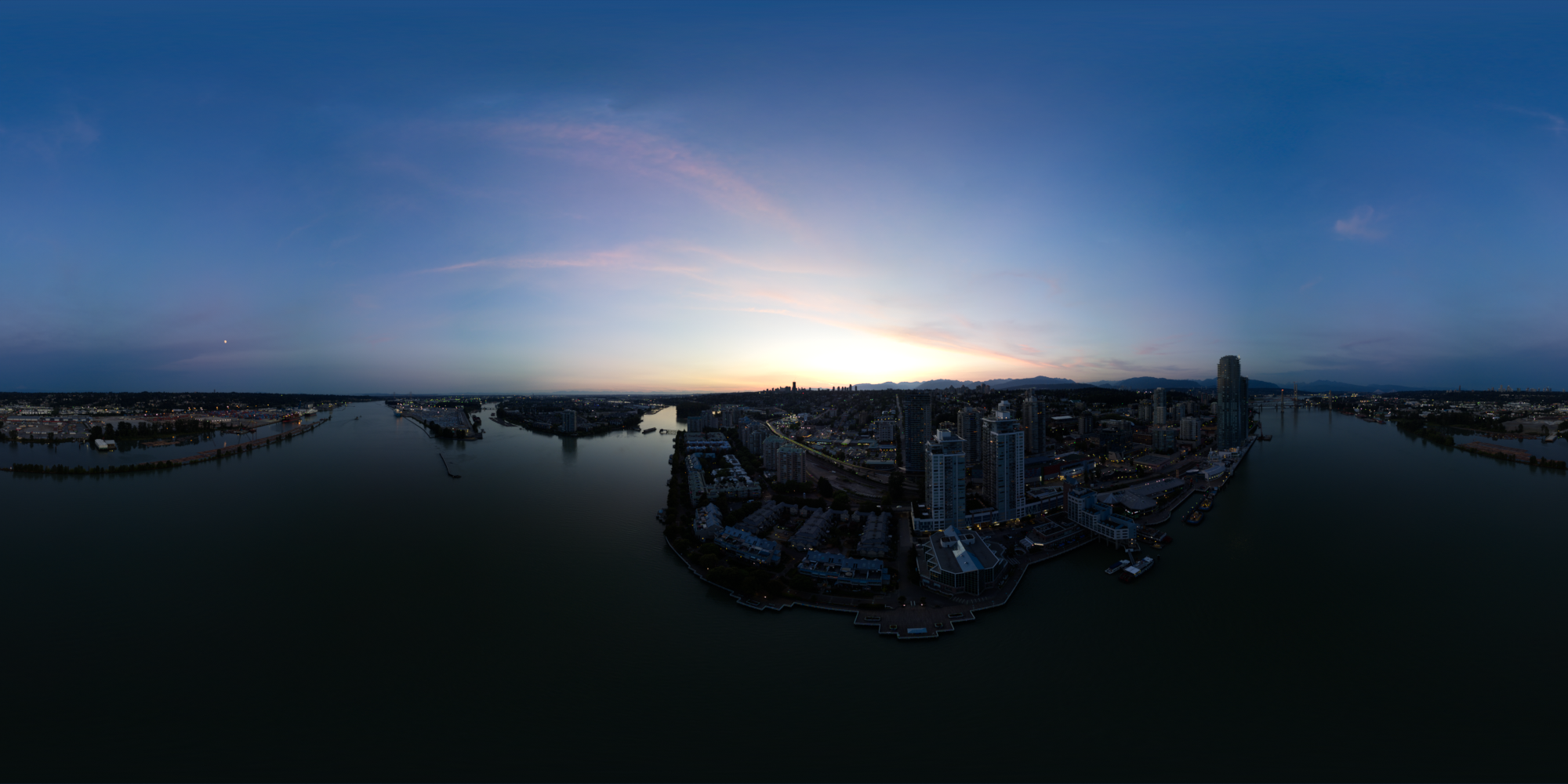 Aerial City Twilight Sunset | Cityscapes HDRis | BlenderKit