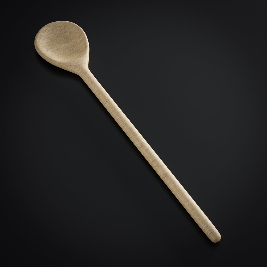 BlenderKit | Download the Wooden spoon / cooking spoon model