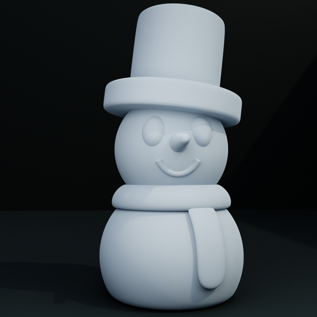 BlenderKit | Download the FREE Winter Snowman printable