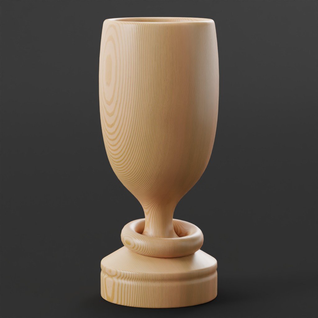 Wooden goblet | Tableware Sets models | BlenderKit
