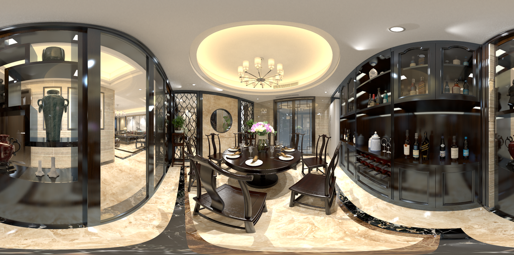 Dining room | FREE Interiors HDRis | BlenderKit