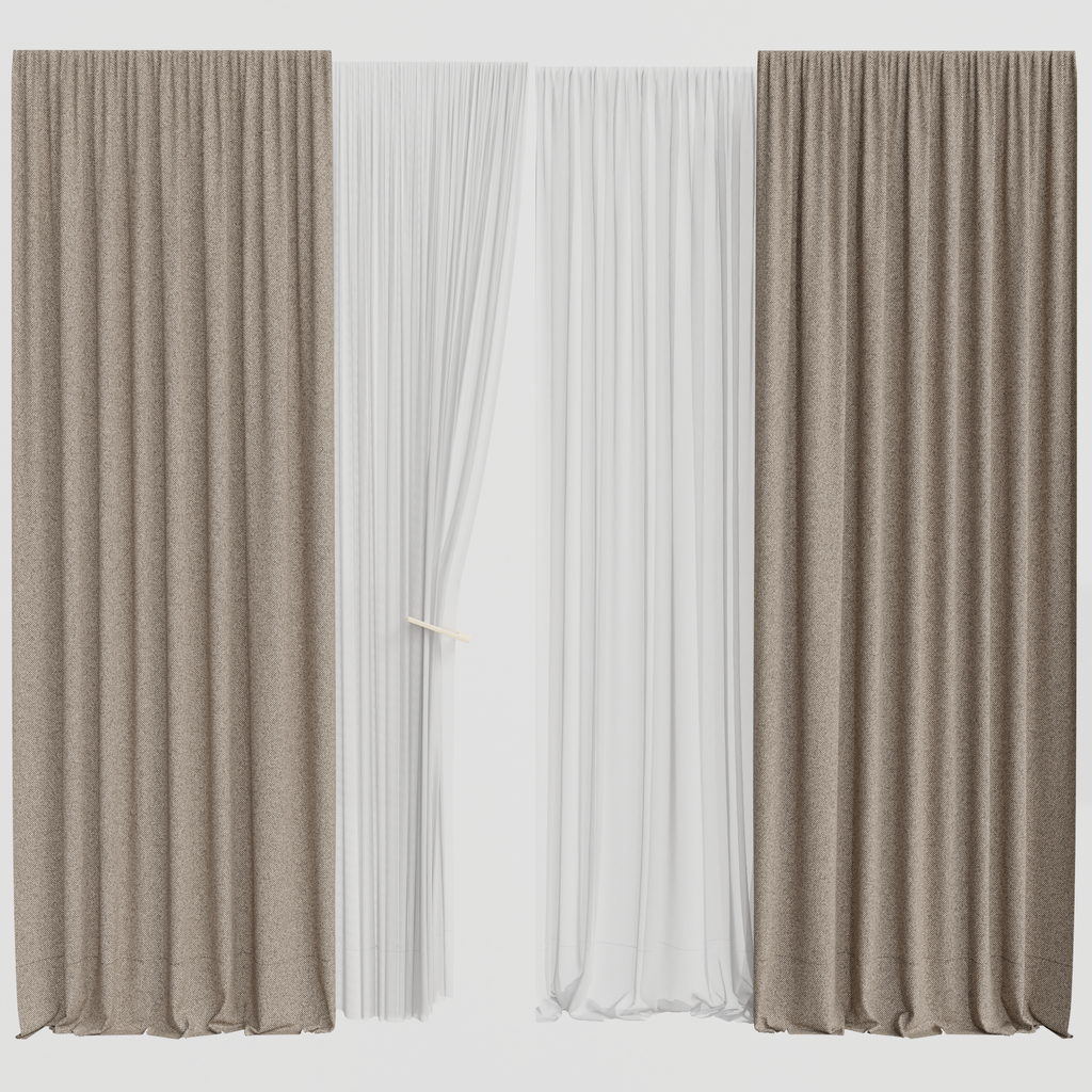 Silk and Cotton Curtain | Curtains models | BlenderKit
