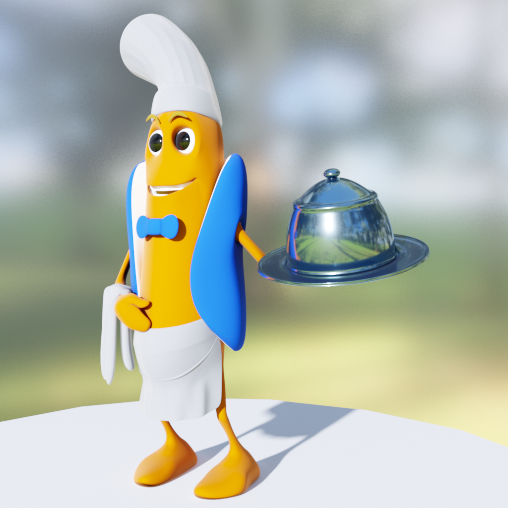 Snack character the chef | Characters models | BlenderKit