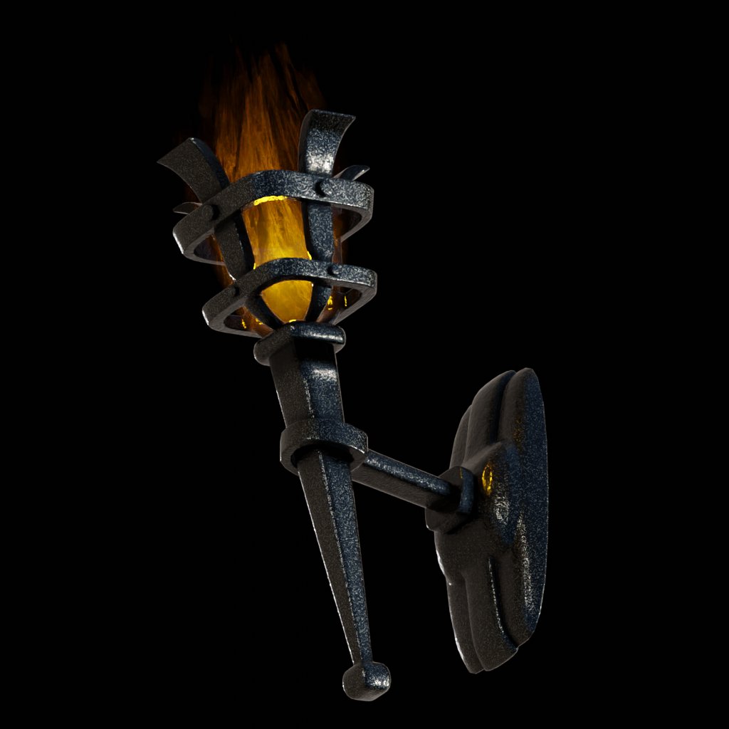 BlenderKit | Download the FREE Medieval torch model
