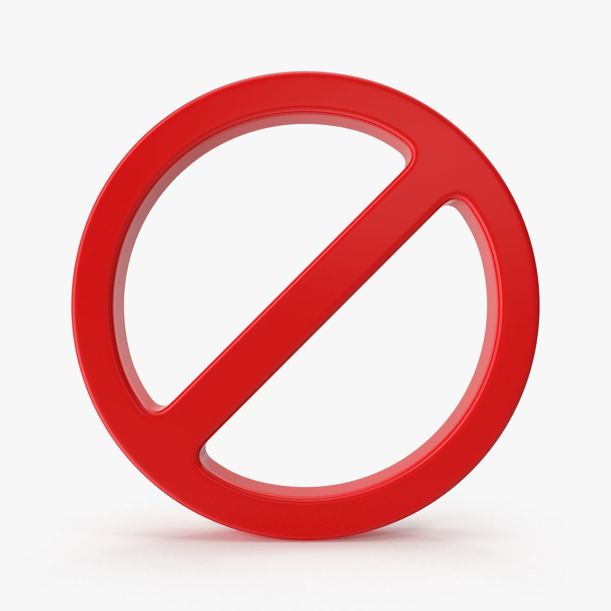 No Symbol | Signs models | BlenderKit