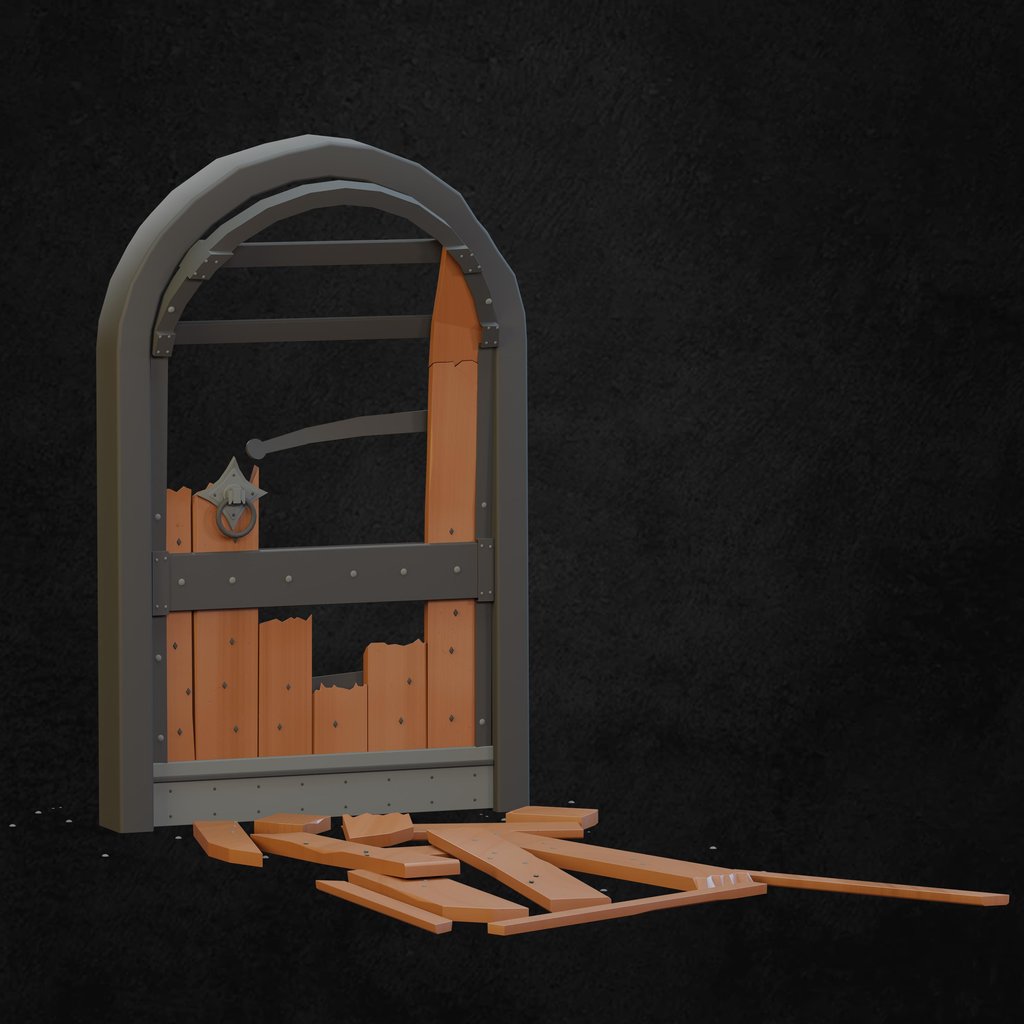 Broken Door | Doors models | BlenderKit