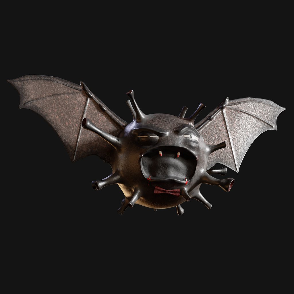 Vampire-Bat Virus Figurine Black | FREE Interior Decorations models ...