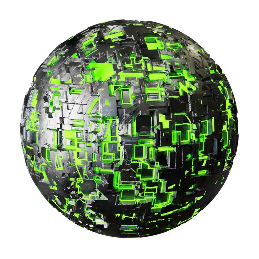 Procedural Scifi Alien Metal Green | FREE metal materials | BlenderKit