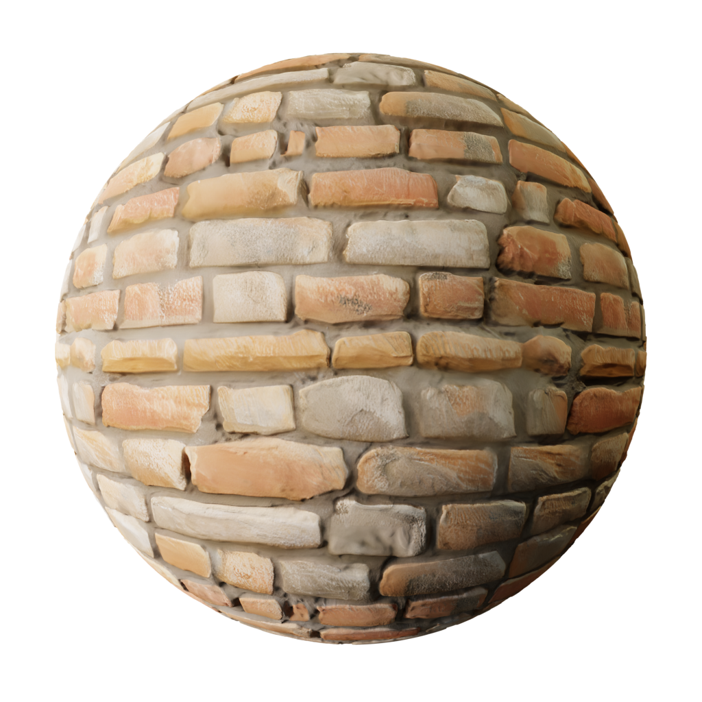 Stylized Orang Brick | FREE bricks materials | BlenderKit