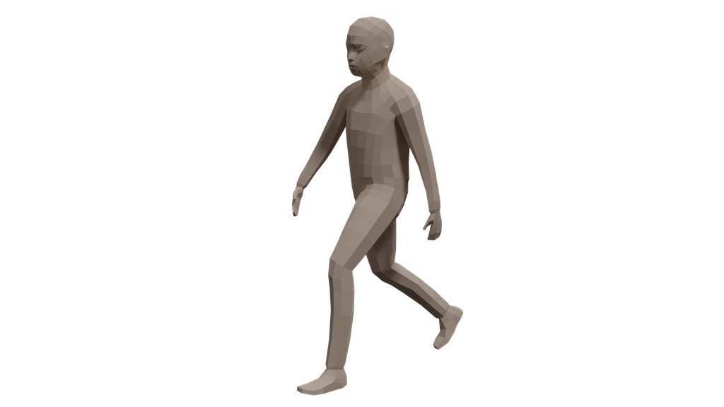 Low Poly Kid Walking Animation | Children models | BlenderKit