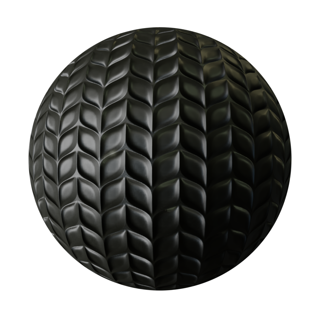 Black leaf shape pattern tile | FREE tiles materials | BlenderKit