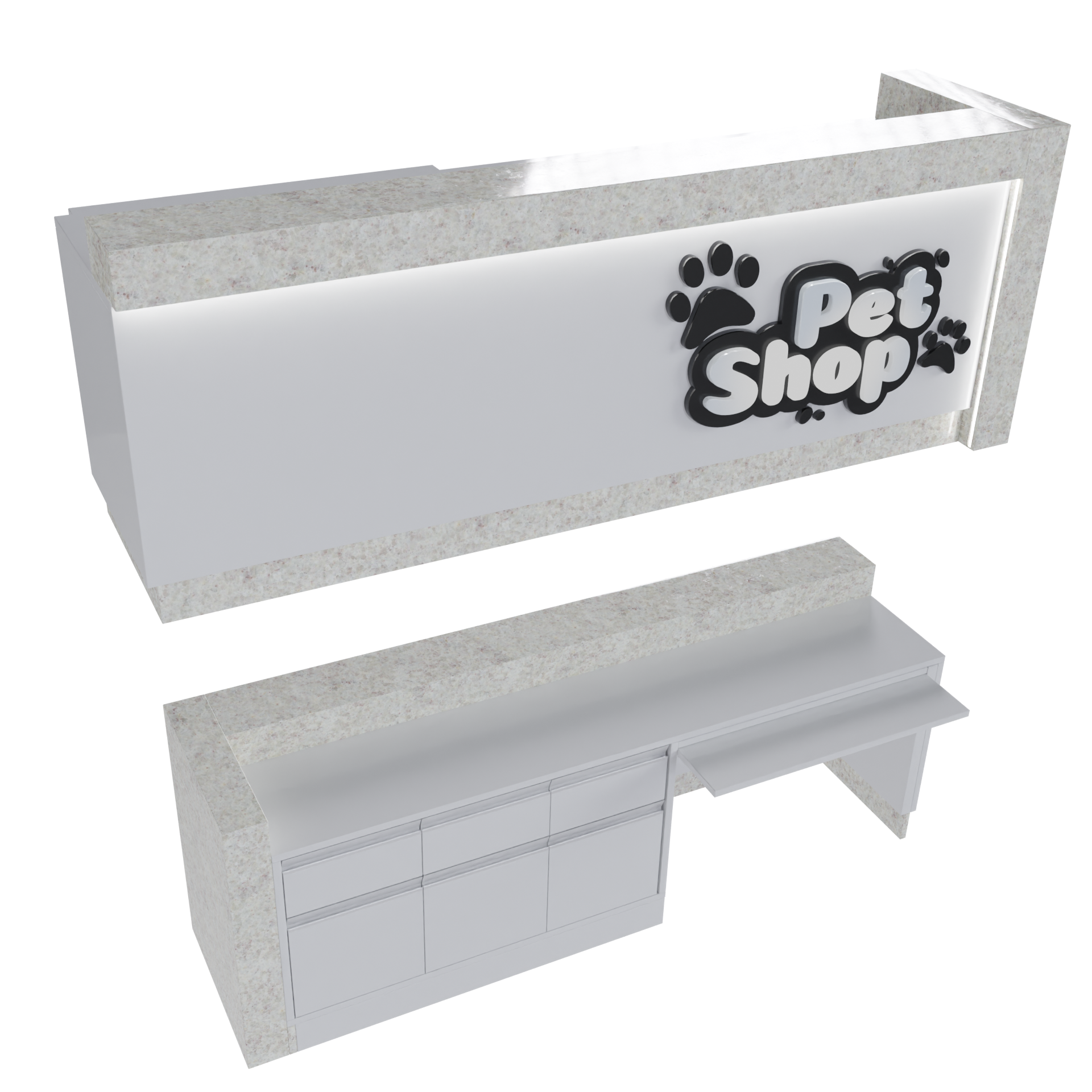 PetShop Cashier | Shopping / Retail models | BlenderKit