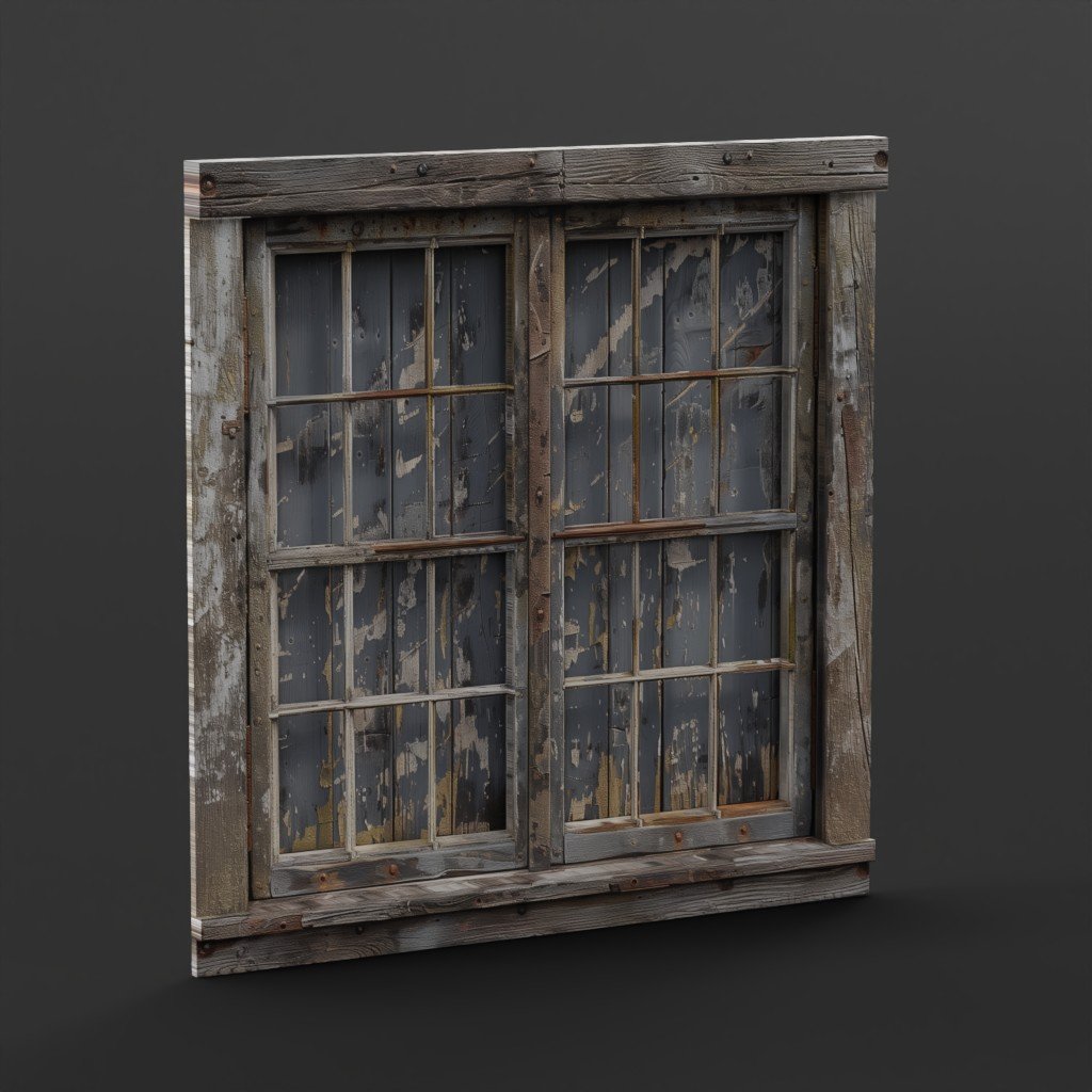 Old window - T - 46 | Windows models | BlenderKit