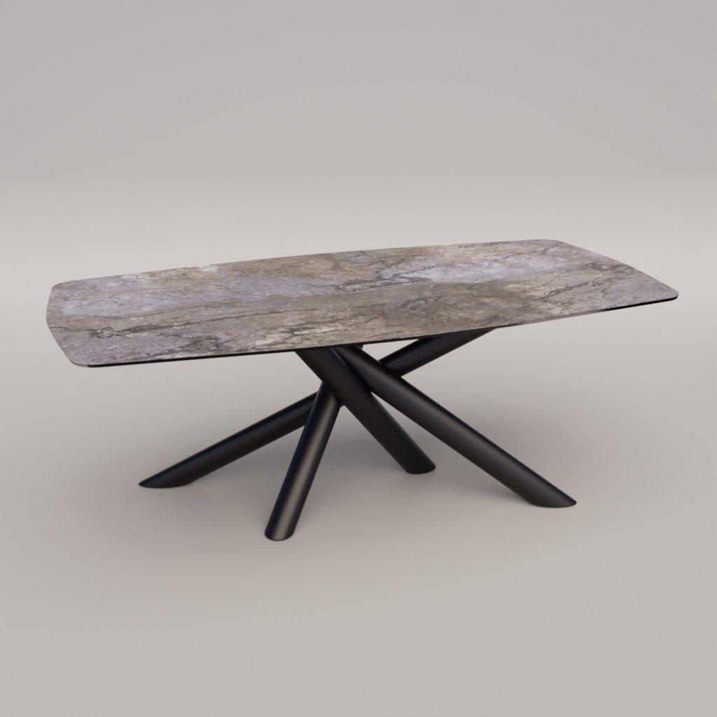Dinig table with marble/glass top | FREE Tables models | BlenderKit