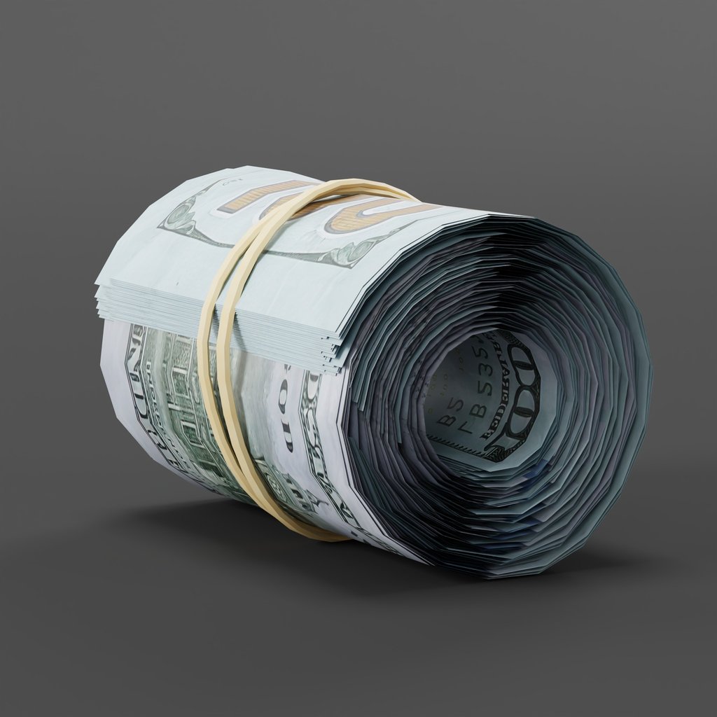 Money Roll | Money models | BlenderKit
