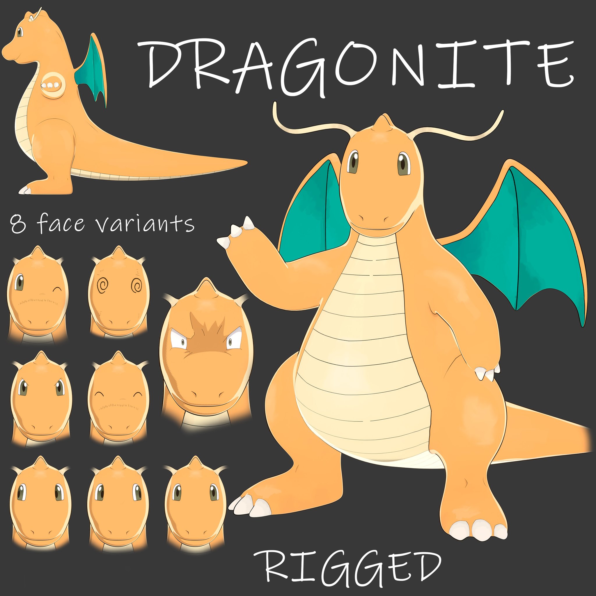 Dragonite | Monsters & Creatures models | BlenderKit