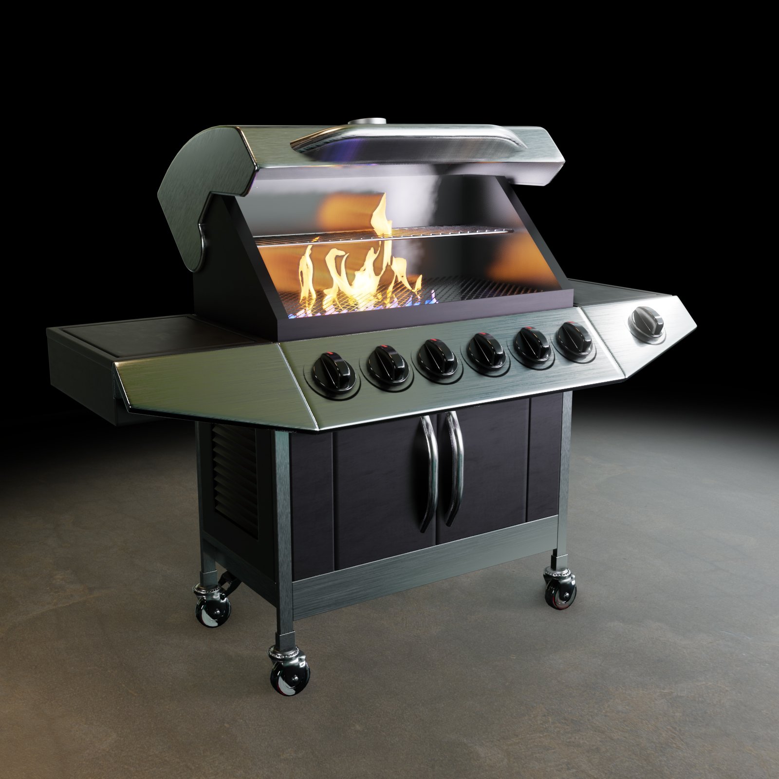 Grill Barbecue | Kitchen Sets models | BlenderKit