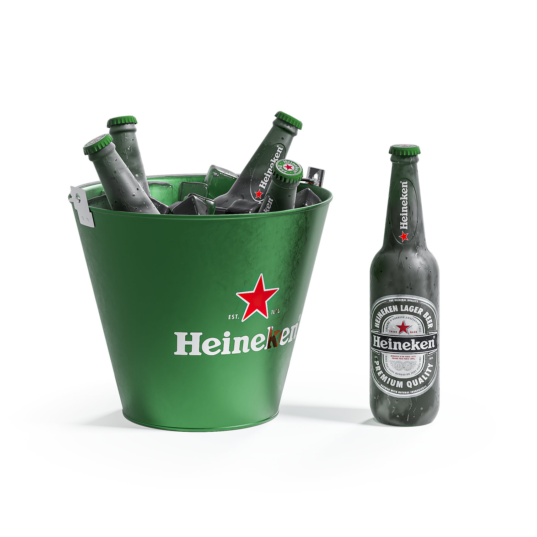 Heineken Bucket | Beverages models | BlenderKit
