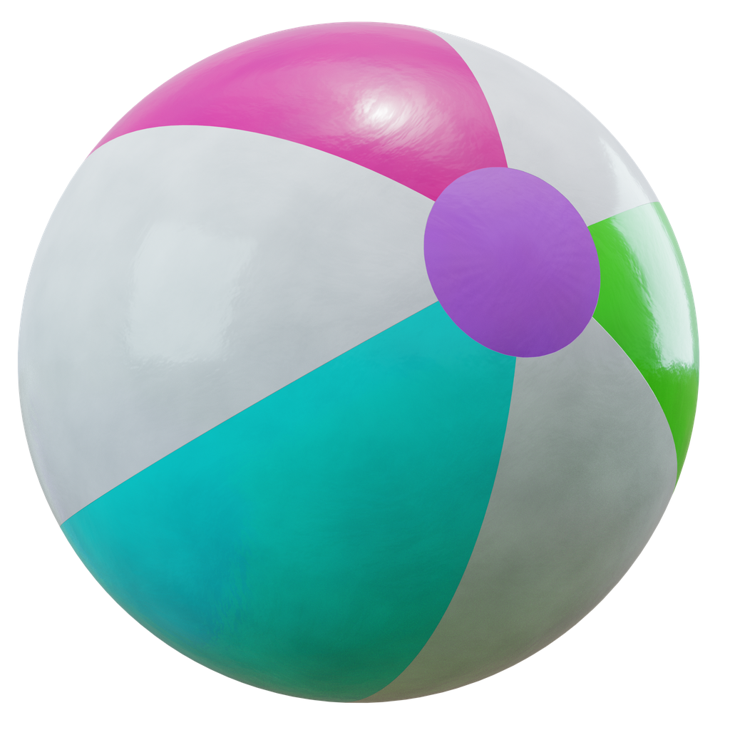 Procedural Beach Ball | FREE plastic materials | BlenderKit