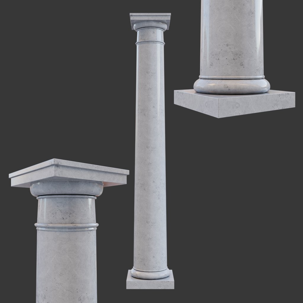 Column | FREE Facades models | BlenderKit