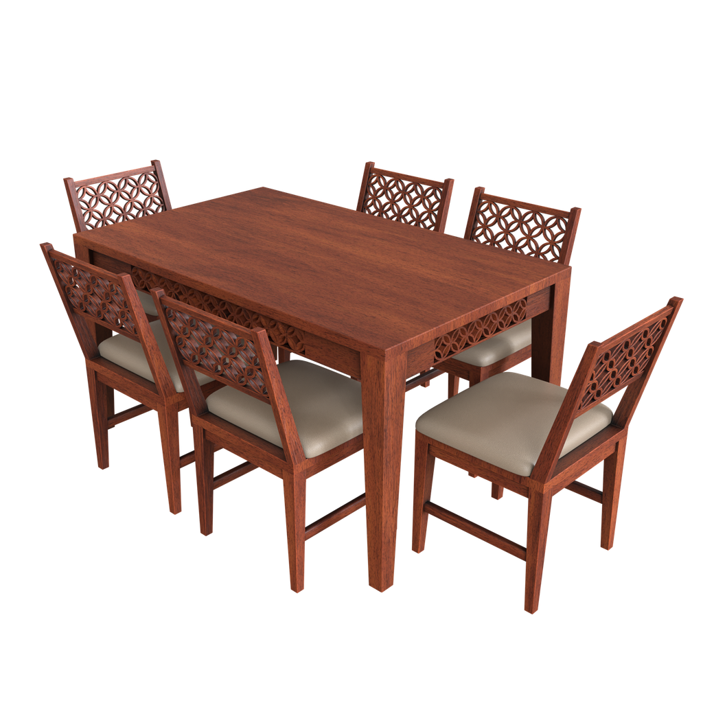 Wooden Dinning Table Chair Set | Chair-table Sets models | BlenderKit