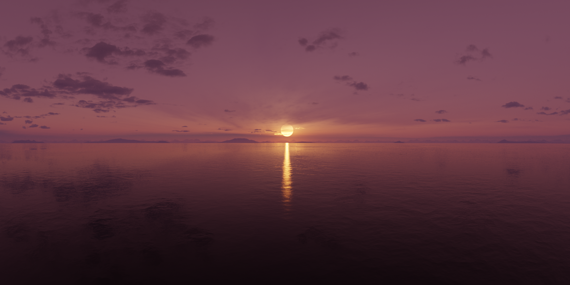 Pink Dramatic Sunset Sky | Nature HDRis | BlenderKit