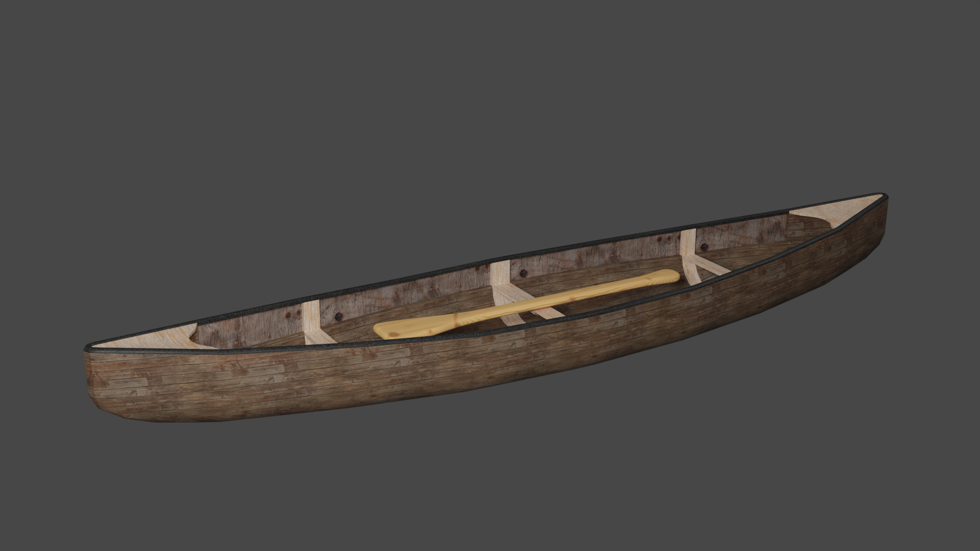 Wooden Canoe | FREE Boats models | BlenderKit