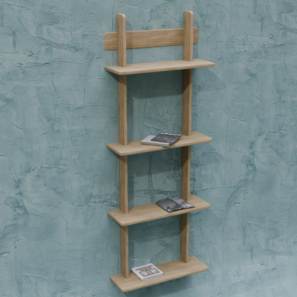 Wooden Book Case | FREE Bookcases models | BlenderKit