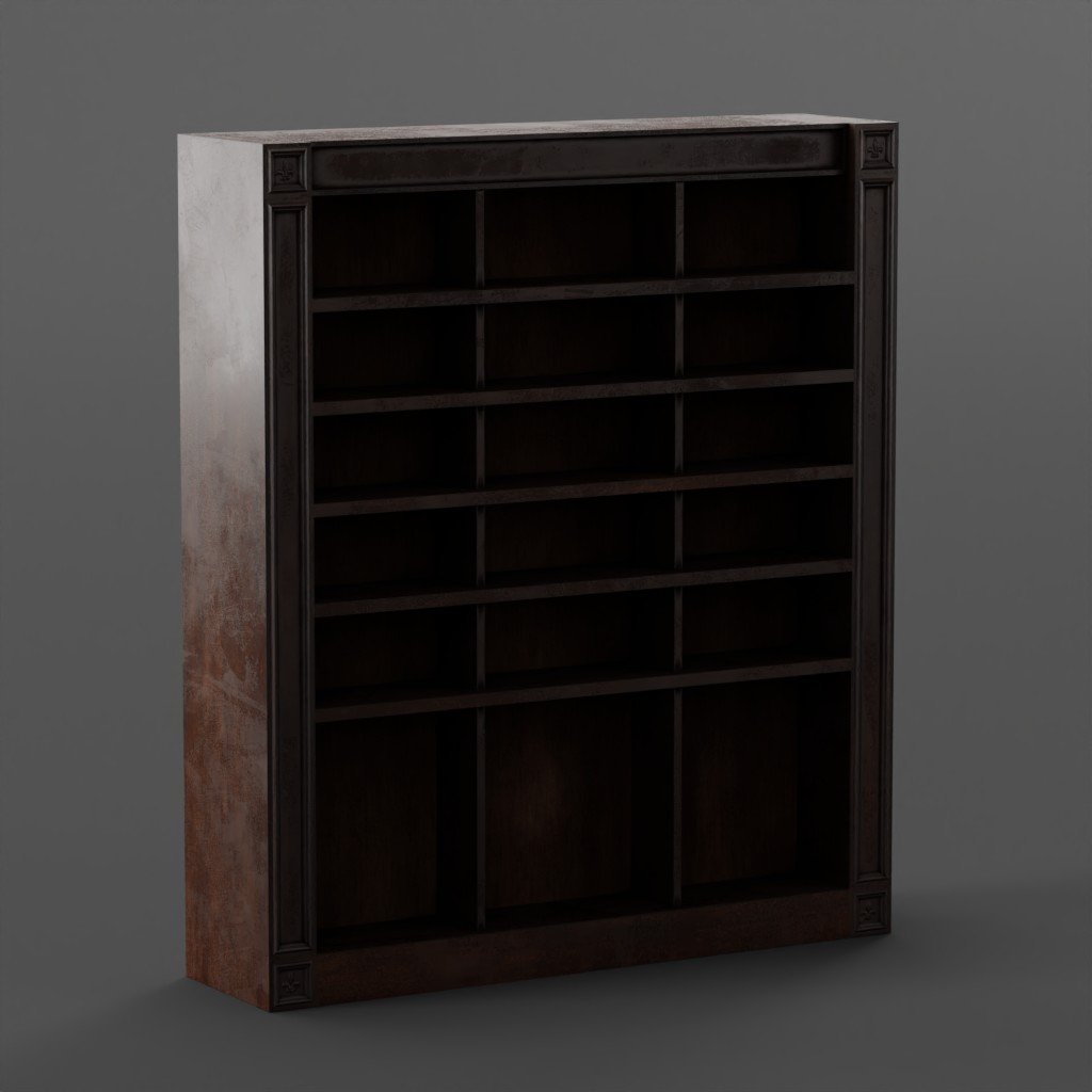 Upper class bookshelf | Office Storage Spaces models | BlenderKit
