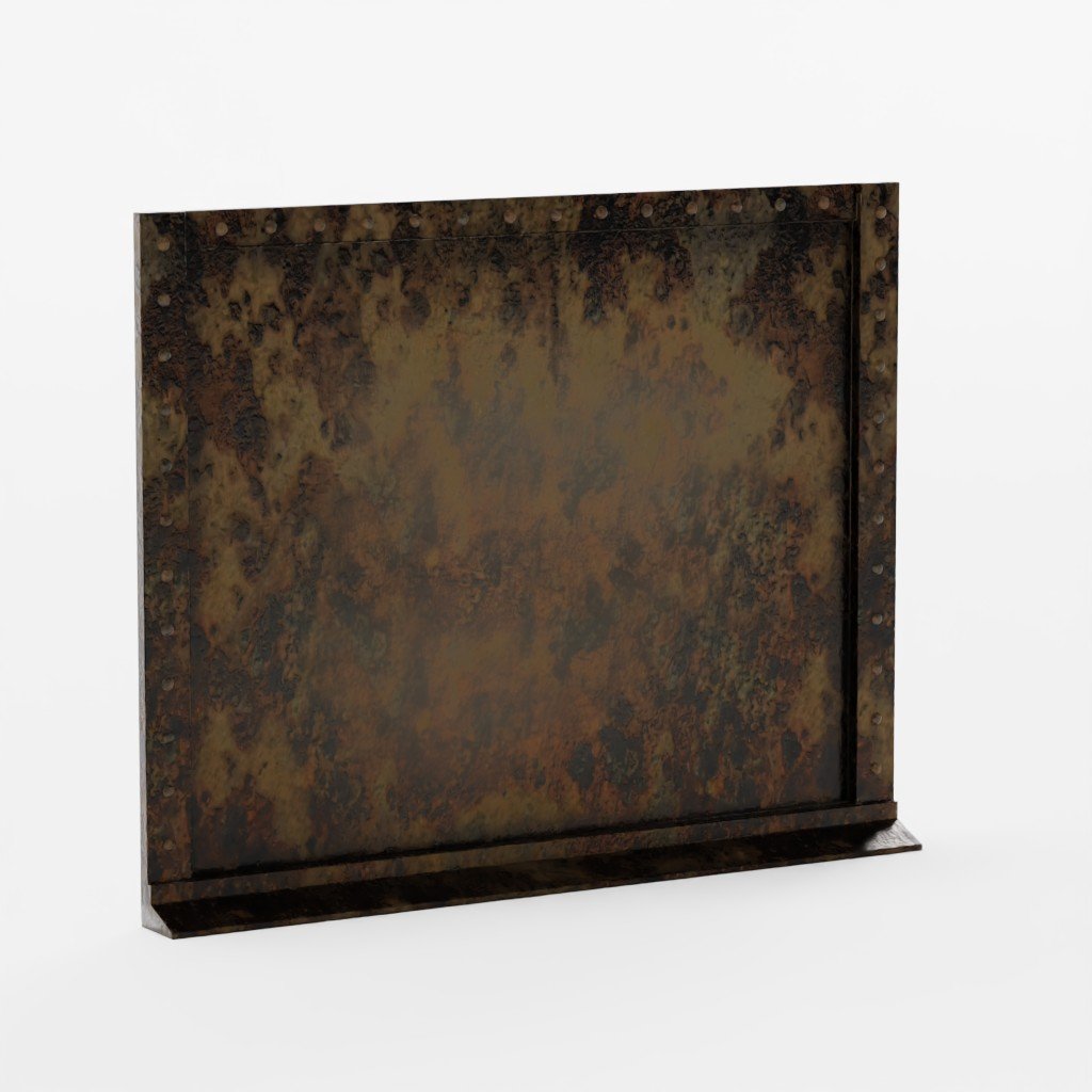 Rusted Metal Panel 5 | 3D Panels models | BlenderKit