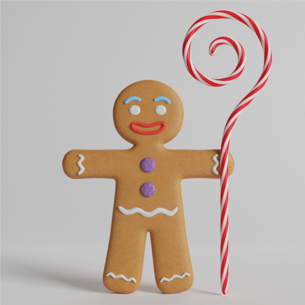 Gingerbread Man | FREE Monsters & Creatures models | BlenderKit