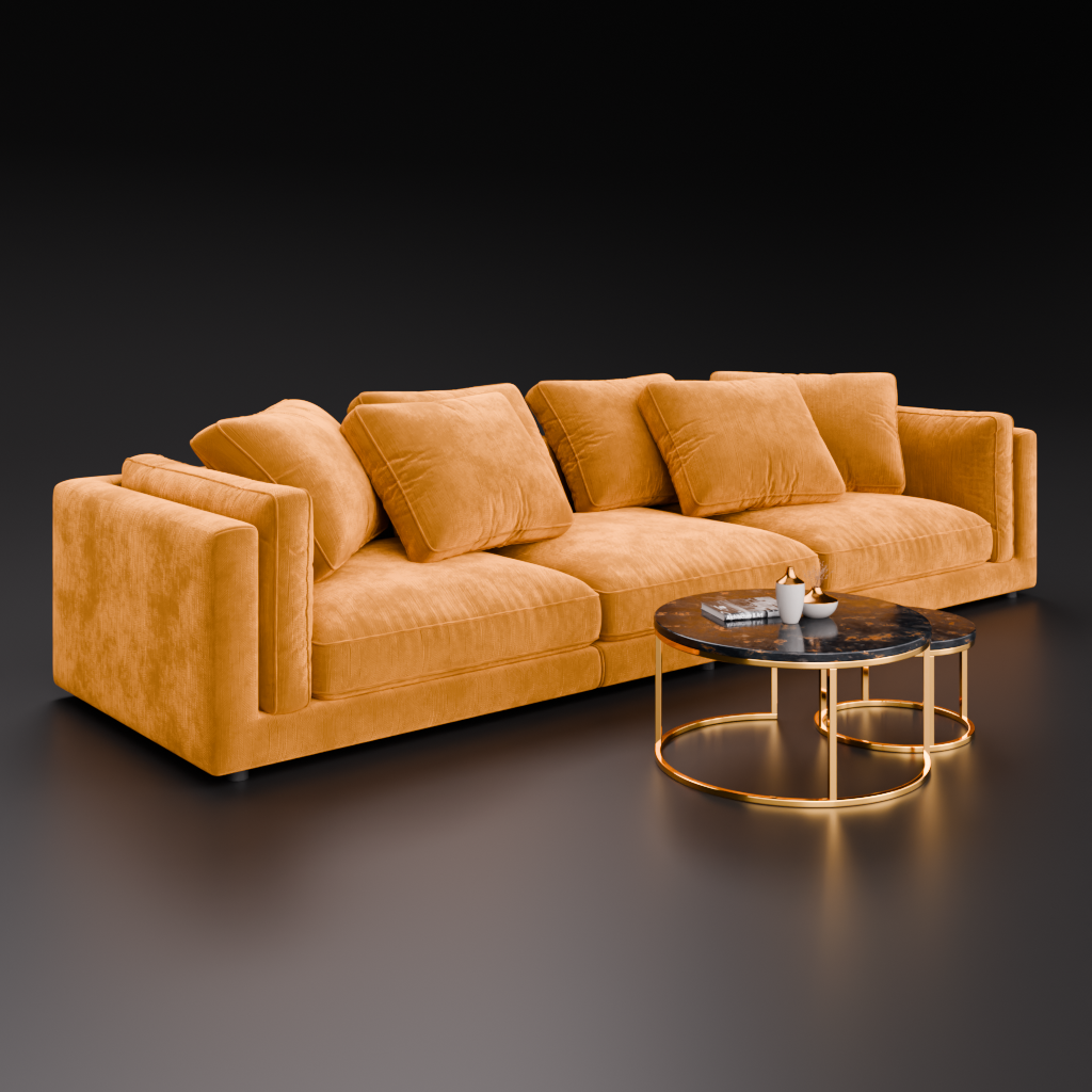 Sofa Lucien Velvet | Sofas models | BlenderKit