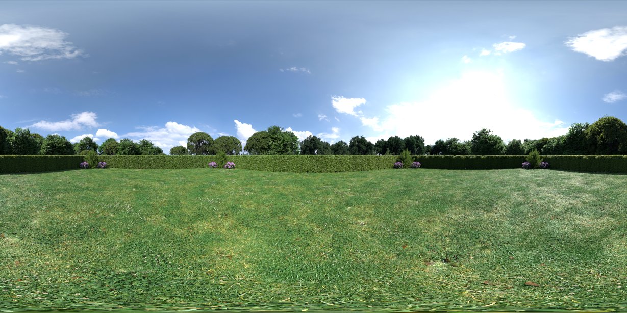 Garden Summer Backdrop Day | FREE Nature HDRis | BlenderKit