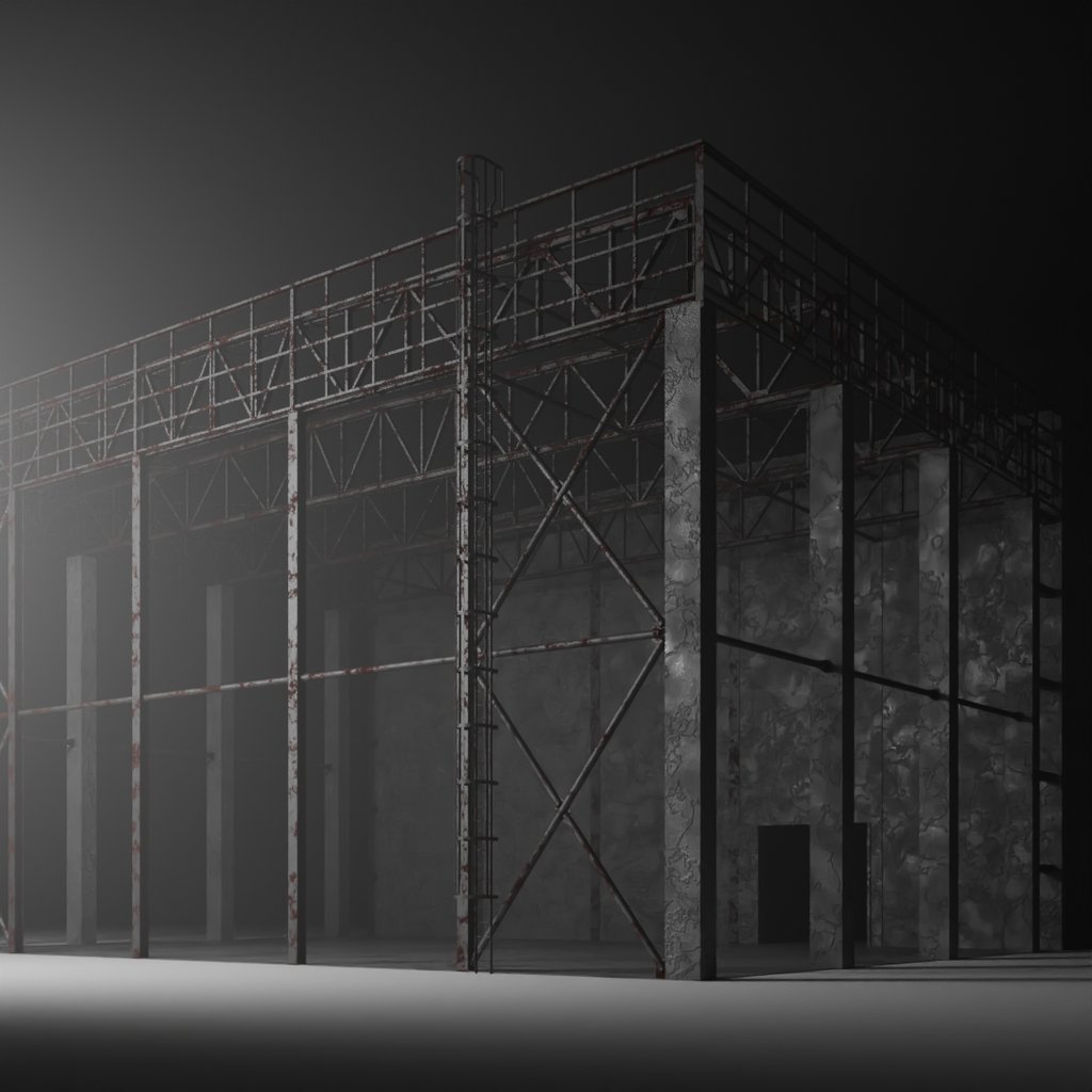 Metalic structure - rusty | Buildings models | BlenderKit