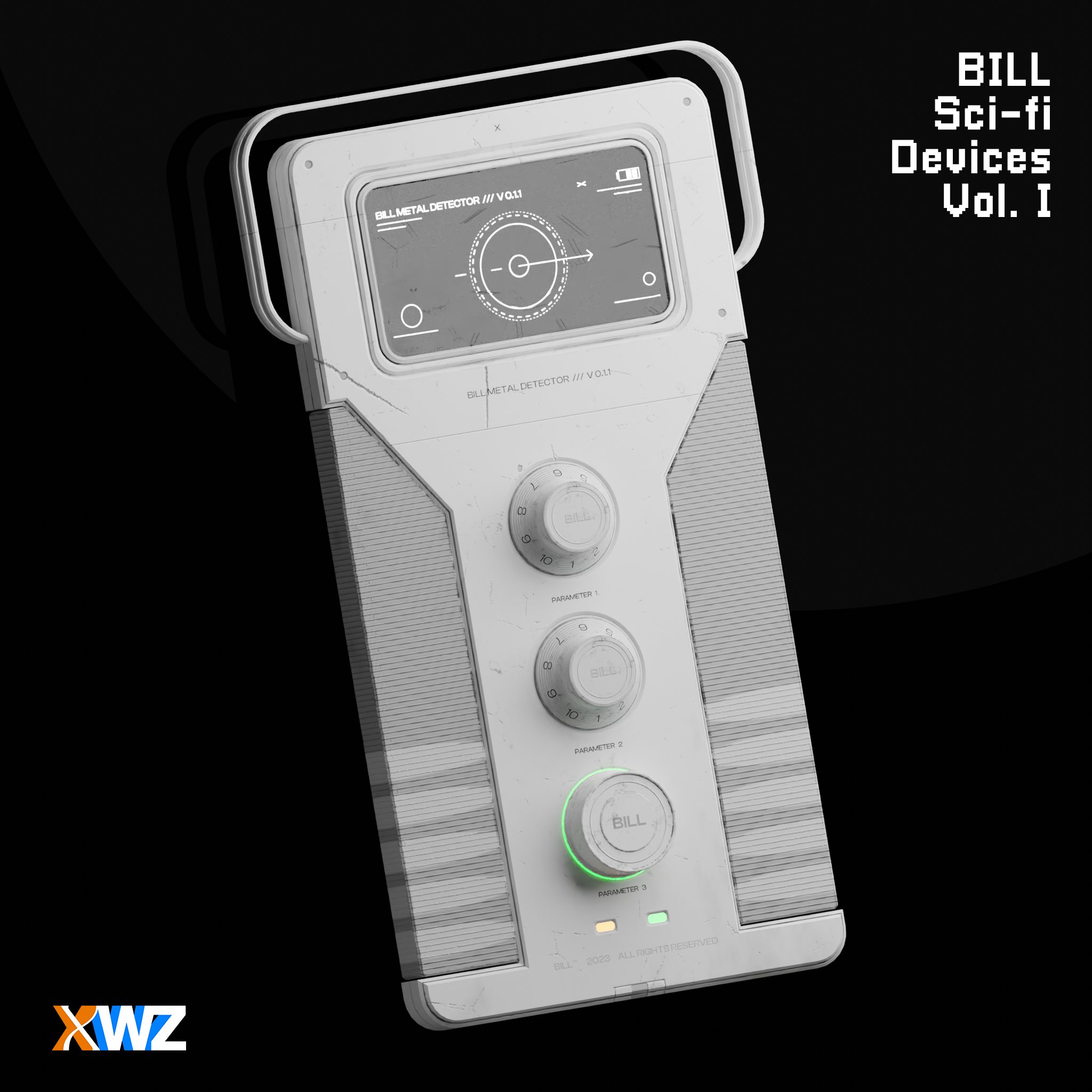 Sci-fi Device PBR White | FREE Miscellaneous models | BlenderKit