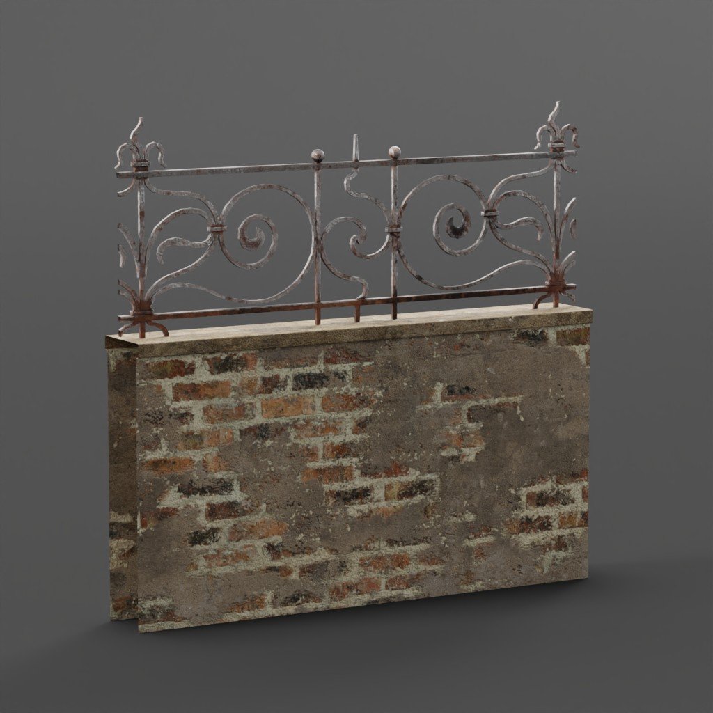Decorative fence 02 | Fences models | BlenderKit