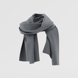 Gray Draped Scarf | Accessories models | BlenderKit