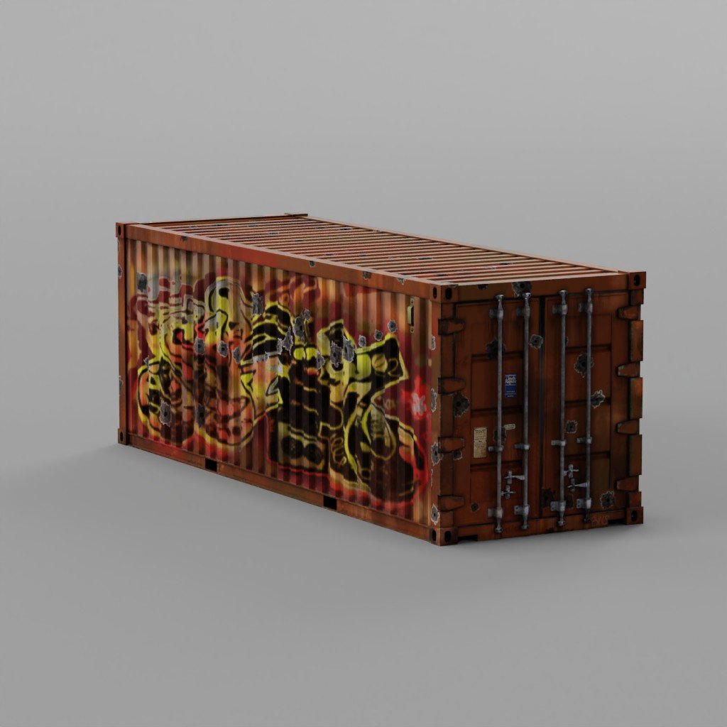 Red Mk4 Container | Containers models | BlenderKit