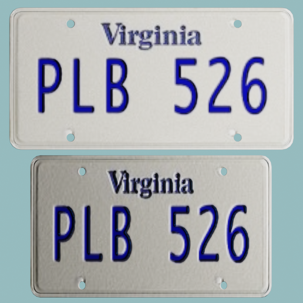 BlenderKit | Download the FREE Virginia Licence plate PL model