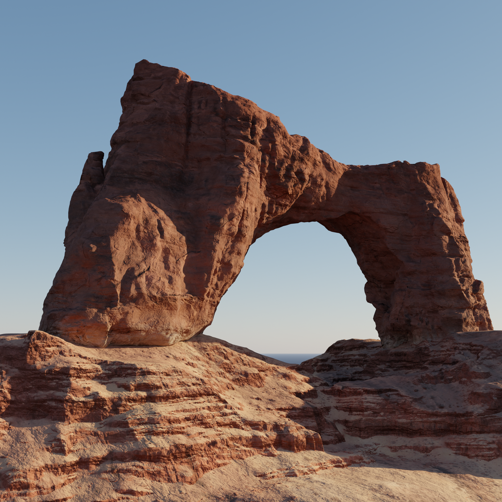 Desert Sandstone Arch Rock | Terrains models | BlenderKit