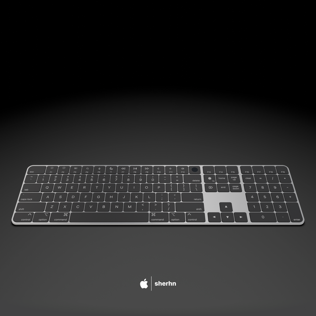 Apple Magic Keyboard Full (Black) | Keyboards models | BlenderKit