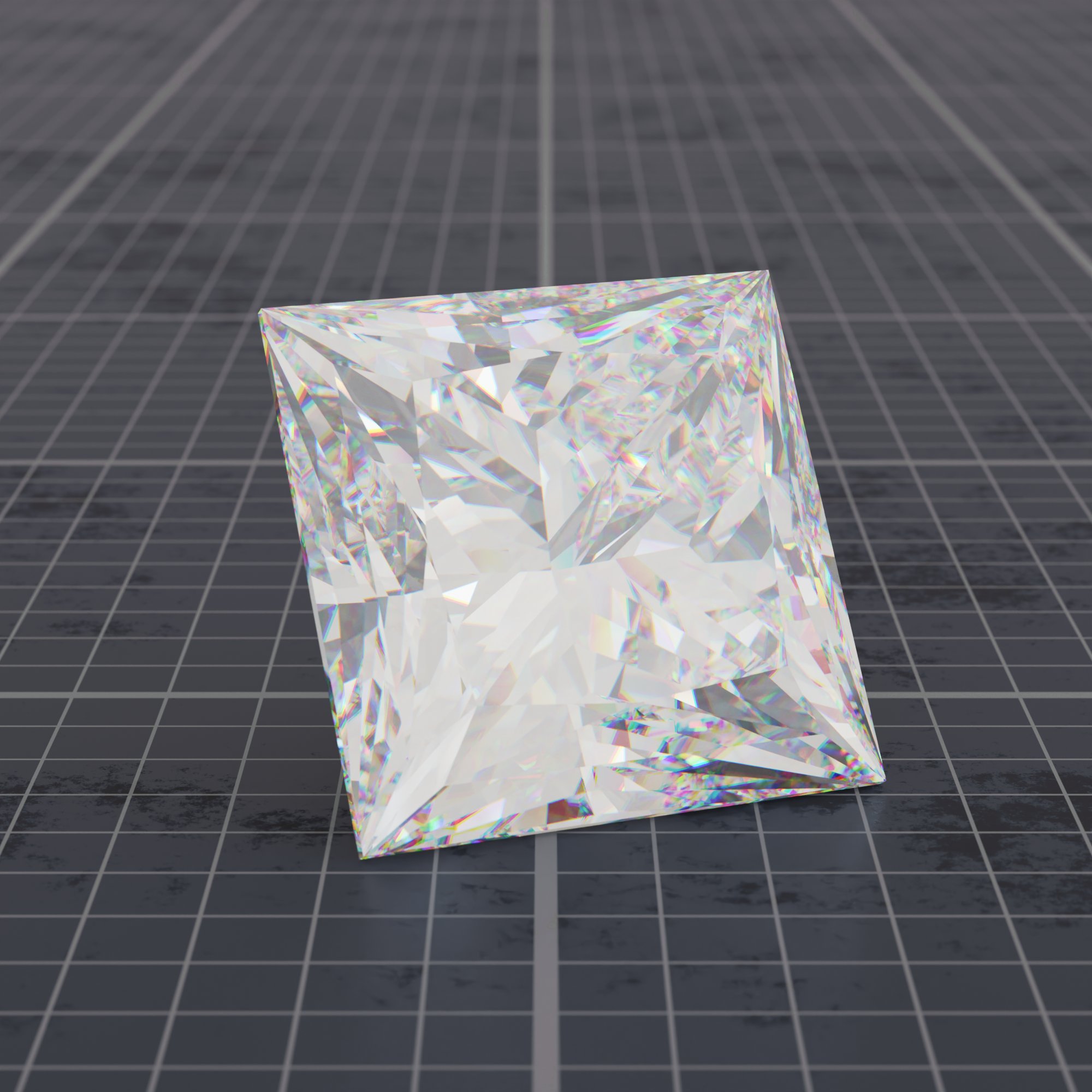 Princess cut diamond | FREE Miscellaneous models | BlenderKit