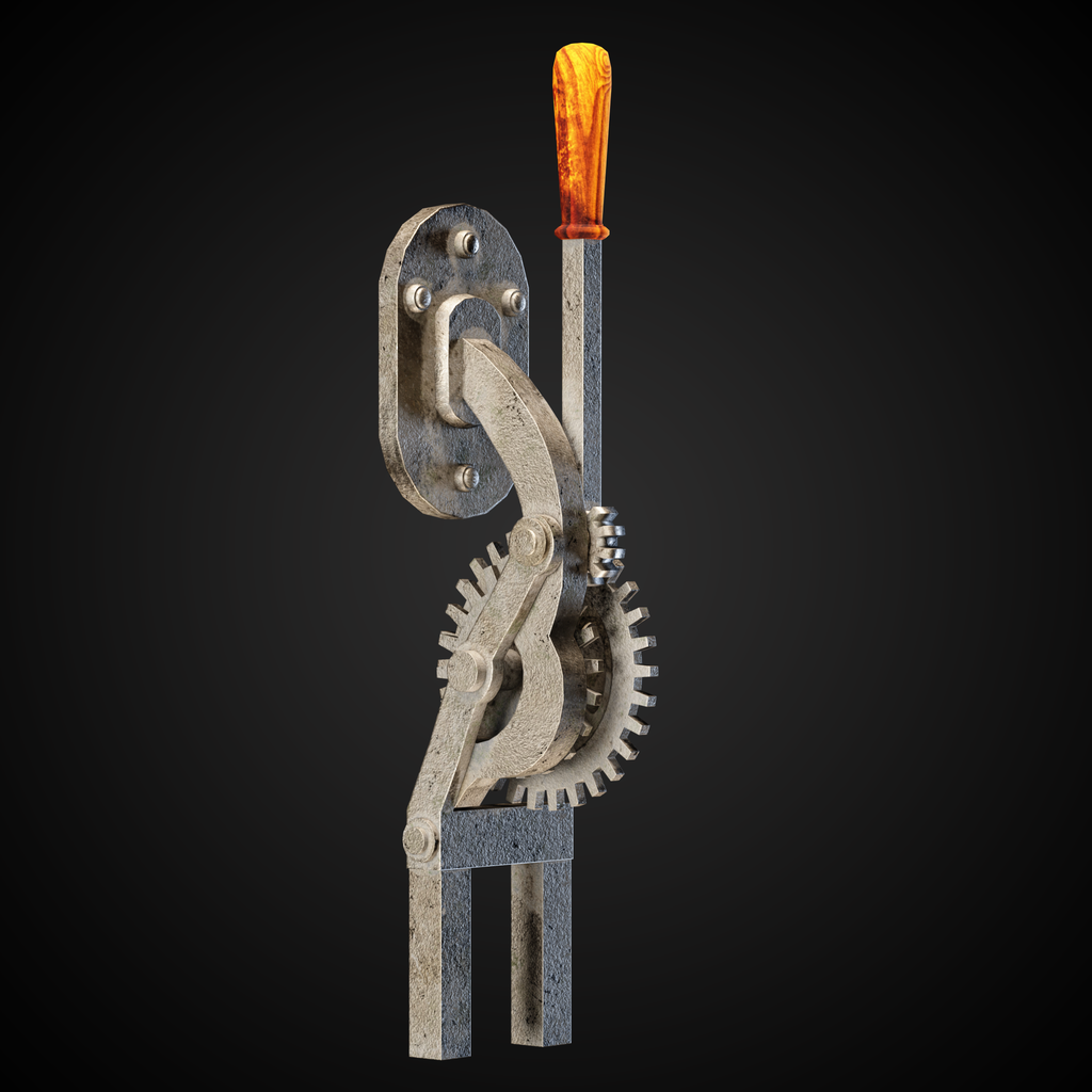 Mechanical Lever Game-Ready | Industrial Machinery models | BlenderKit