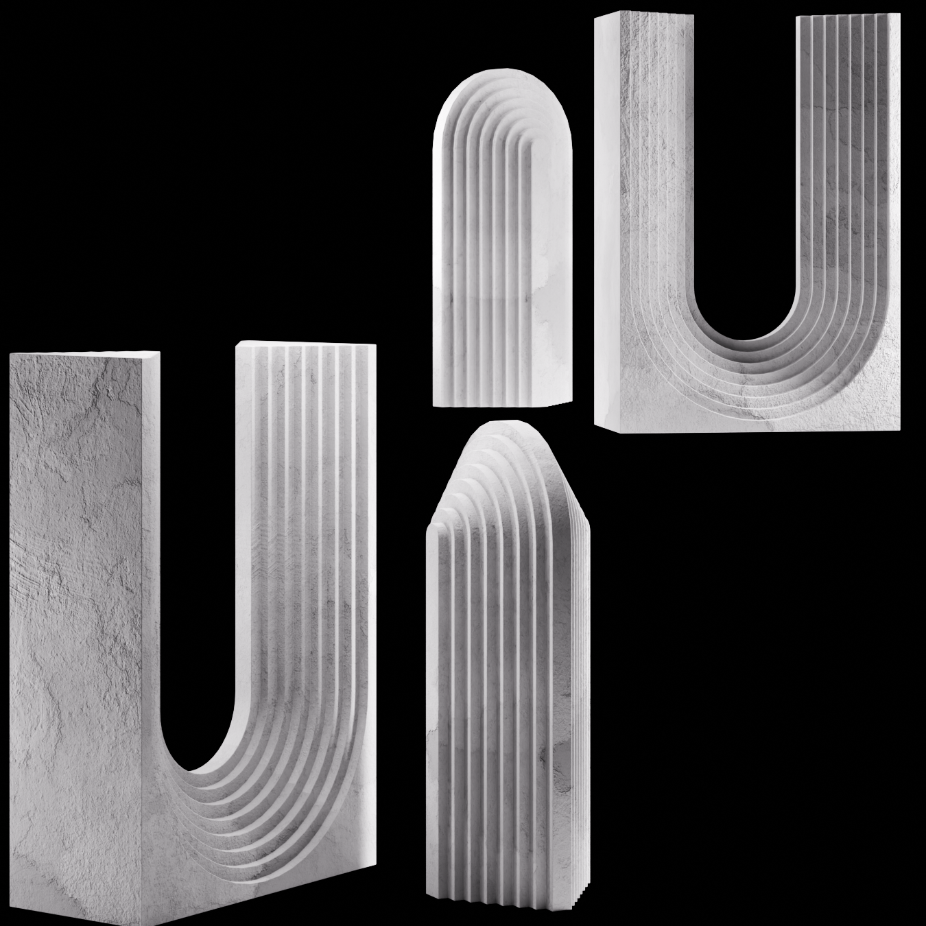 Vaults Sculpture | FREE Interior Sculptures models | BlenderKit