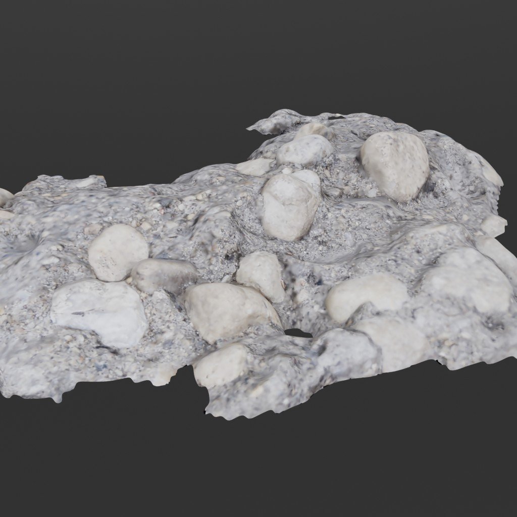Photoscanned Lump of Concrete 02 | FREE Exterior Elements models ...