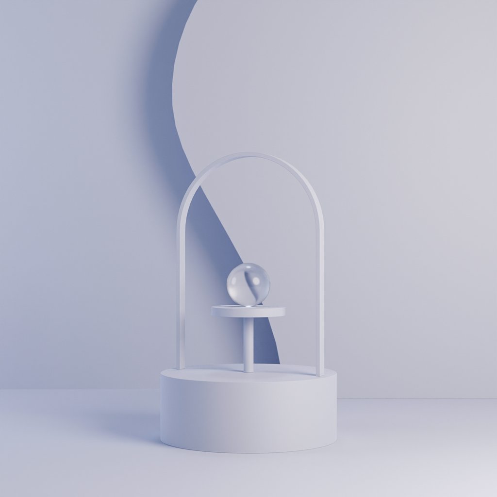 Minimalist geometric scene | Product Visualization scenes | BlenderKit