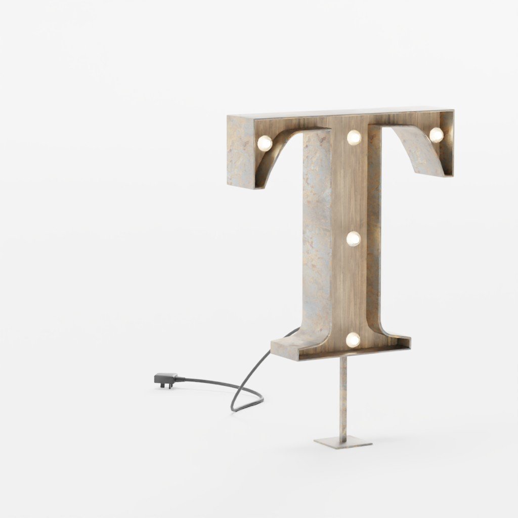 Vintage Marquee Carnival Light T | Floor Lamps models | BlenderKit