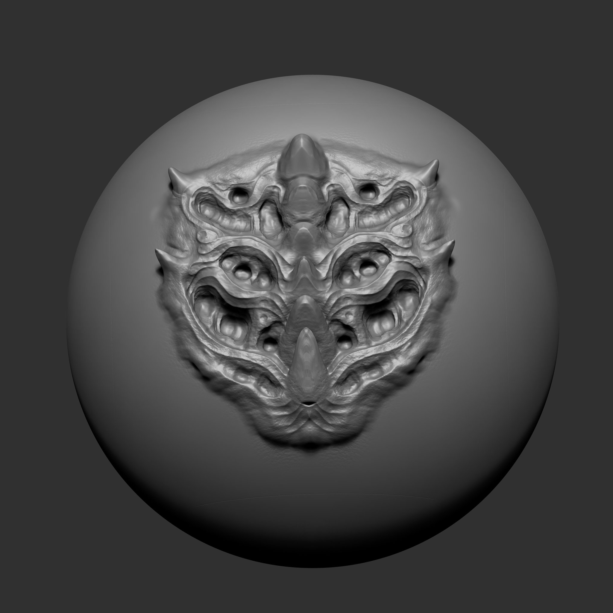 NS Alien Creature Carapace Spikes Hard | Spikes brushes | BlenderKit